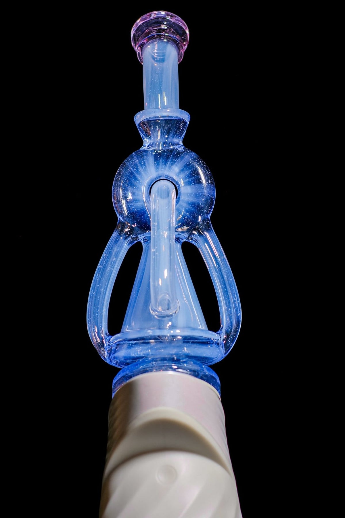 Puffco Donut Recycler Lavender/Fairydust | Elevar Glass