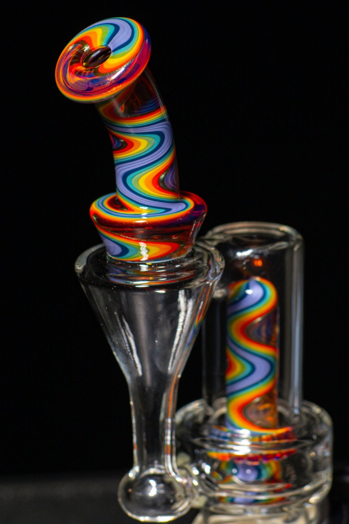 Puffco RBR Red double Amber Purple Rainbow Wig Wag | Elevar Glass